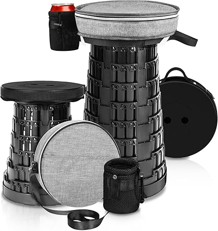 Amazon.com: Fuairmee Collapsible Stool - Upgraded with 3 Slides Load ...