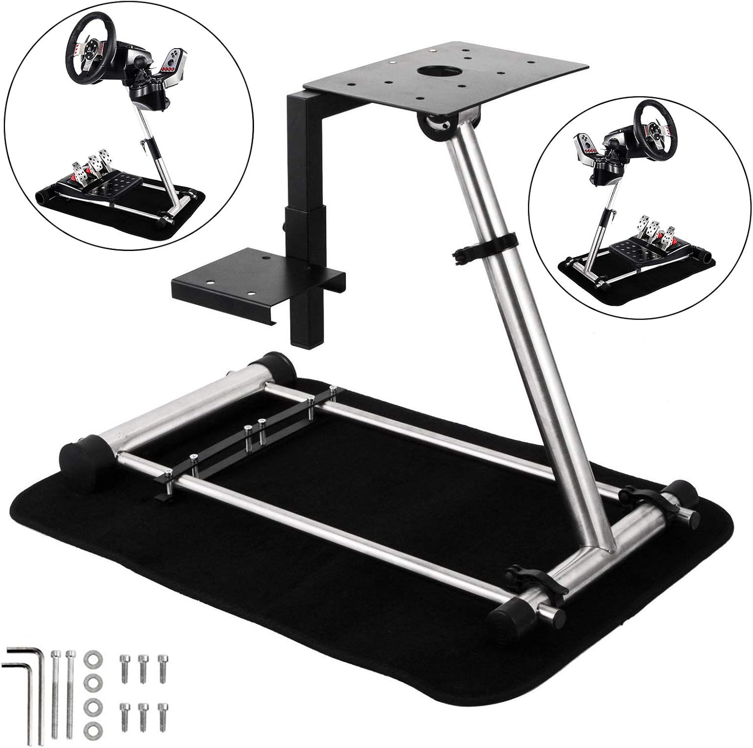 Mophorn Racing Wheel Stand Adjustable Gaming Wheel Stand for Logitech ...