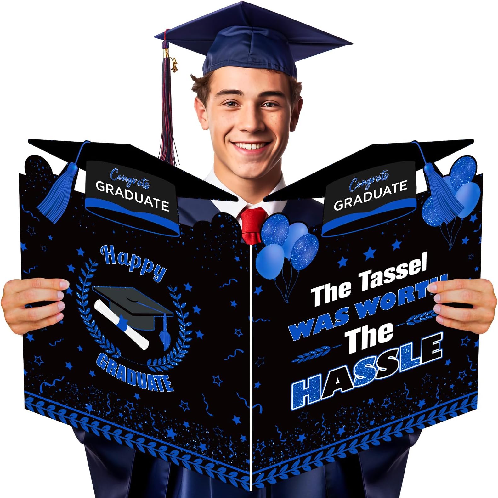 Amazon.com : Jumbo Graduation Greeting Card 25 x 16 inch Giant Class of ...