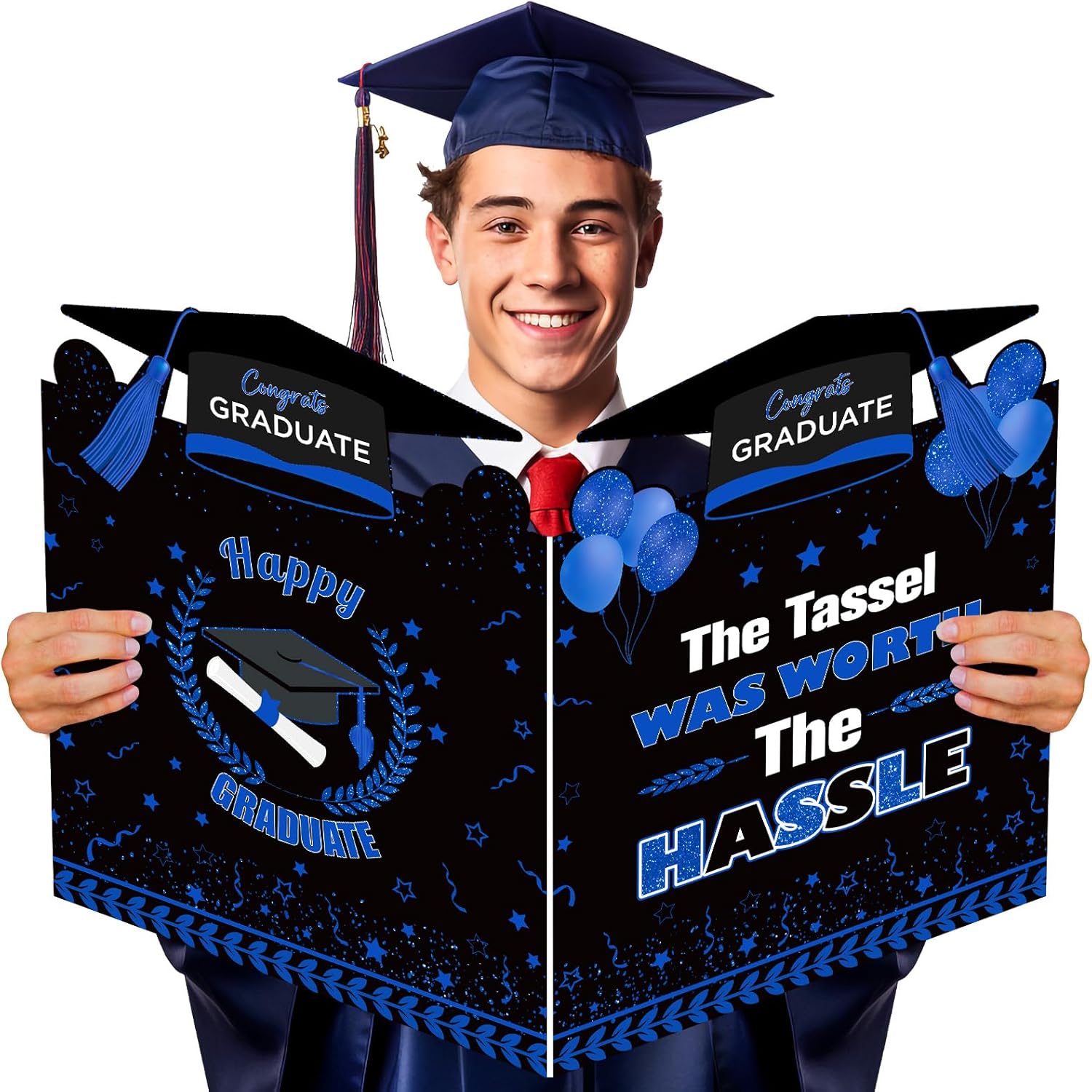 Amazon.com : Jumbo Graduation Greeting Card 25 x 16 inch Giant Class of ...