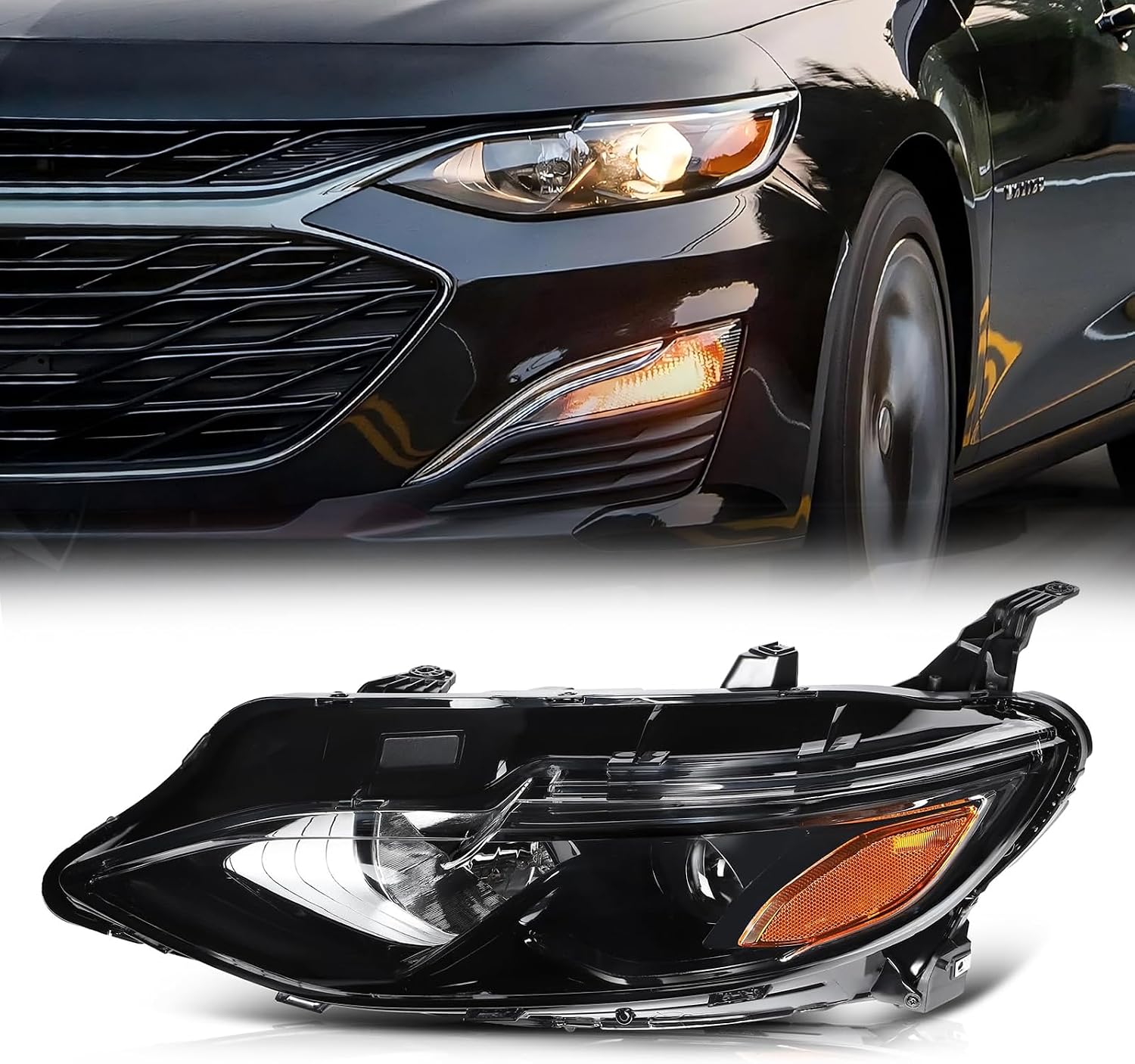 Amazon.com: PENSUN Halogen Headlight Assembly W/o Bulbs Fit For 2019 ...