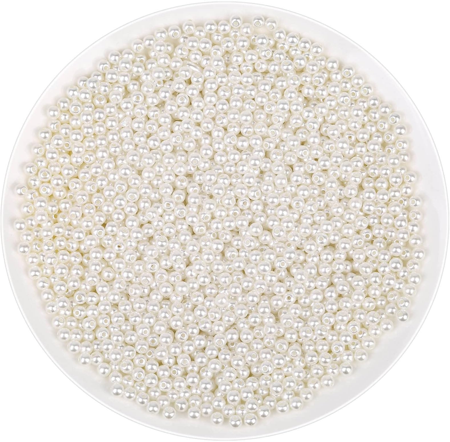 SFFCA 1000+ 6mm with Holes Ivory Pearl Loose Arts and Crafts Pearls ...