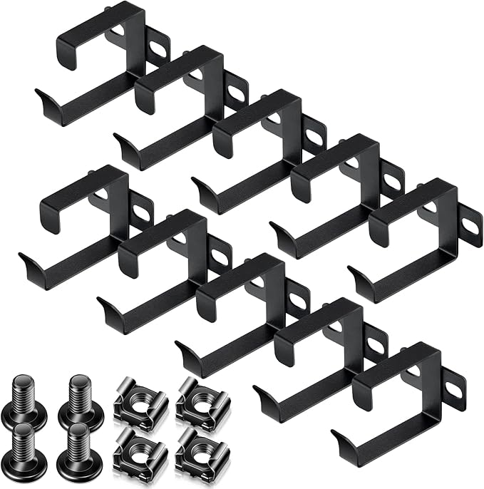 Amazon.com: 10 Pieces Server Rack Cable Management D Ring Hooks Cable ...