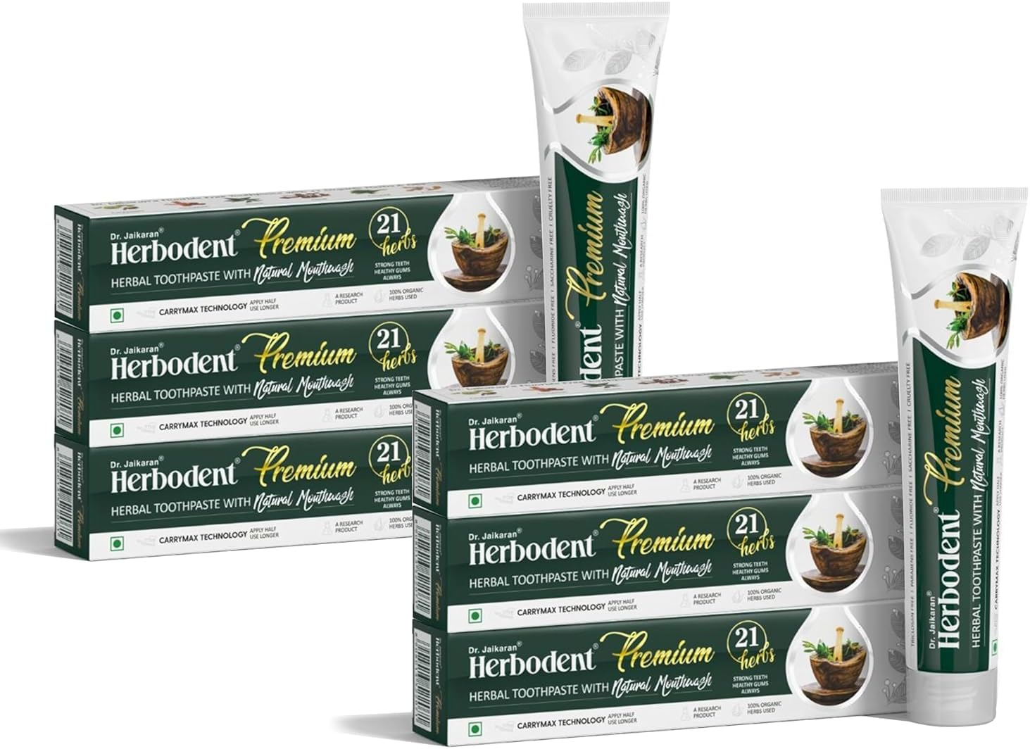 Amazon.com: Herbodent® Premium Toothpaste - 21 Herbs for Strong Teeth ...