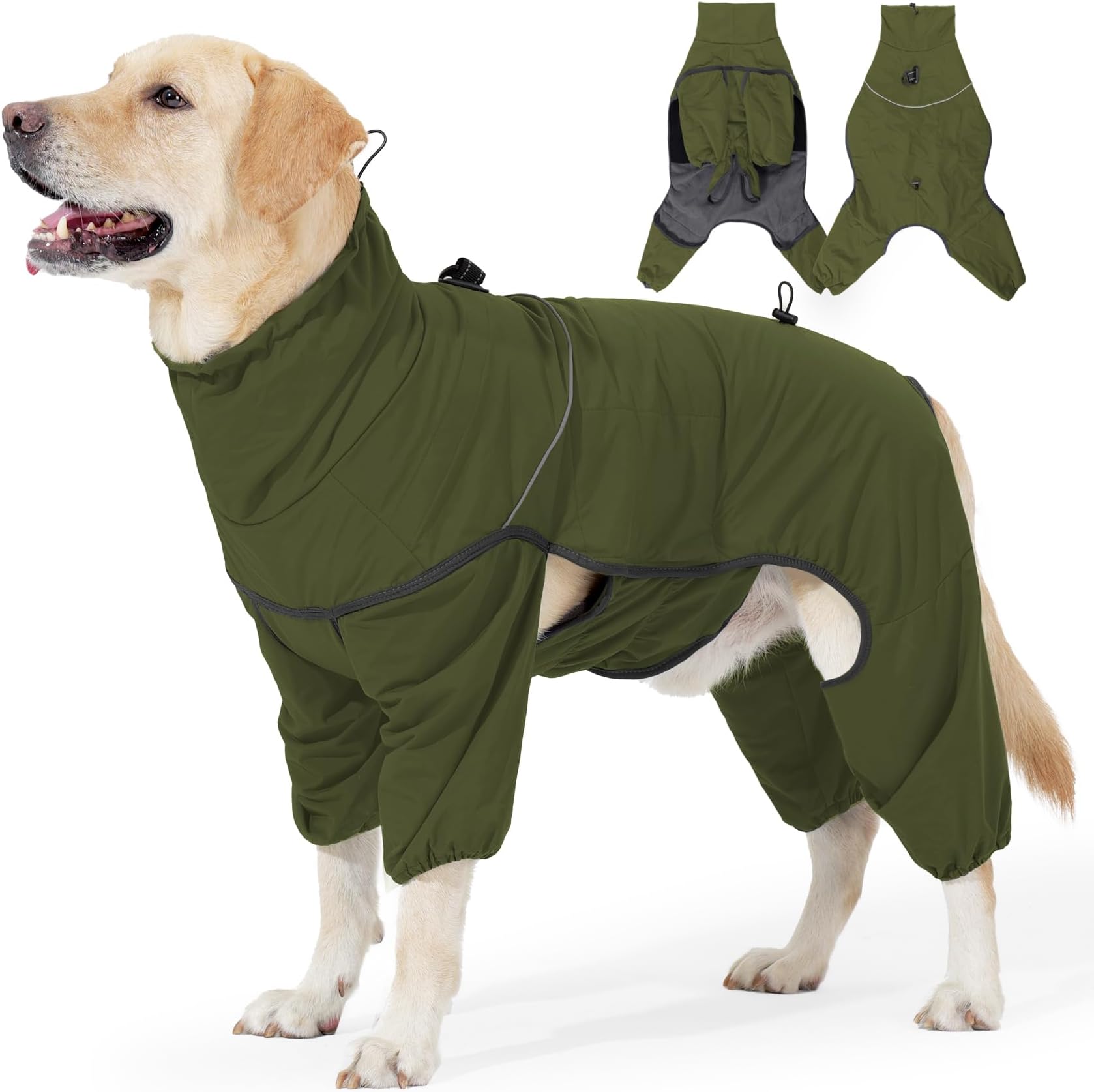 Dog Winter Coat Waterproof Dog Cold Weather Reflective Jacket with Soft ...