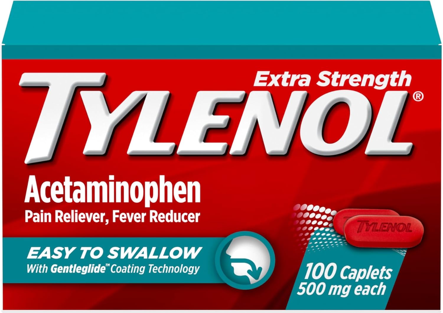Amazon.com: Tylenol Extra Strength Easy to Swallow Acetaminophen, Pain ...