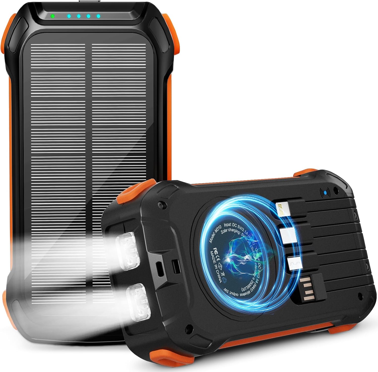 Amazon.com: WONGKUO 49800mAh Solar Charger Power Bank - 15W QC3.1 Fast ...