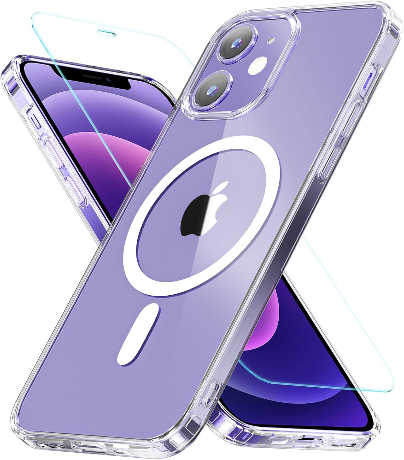 OWKEY Compatible with iPhone 12 Case, iPhone 12 Pro Case for Magsafe ...