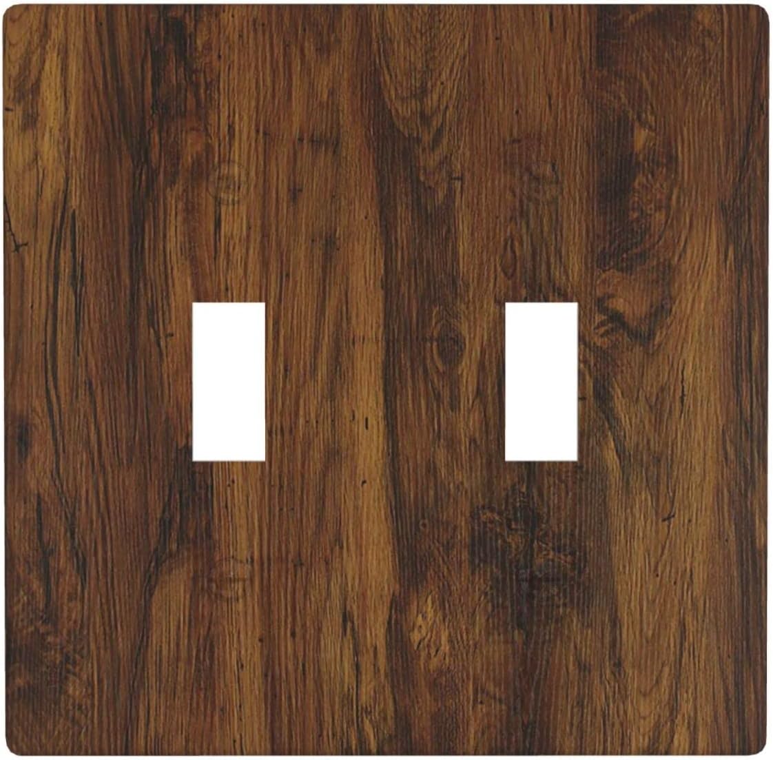 Rustic Farmhouse Brown Wood Texture Light Switch Cover Decorative 2 ...