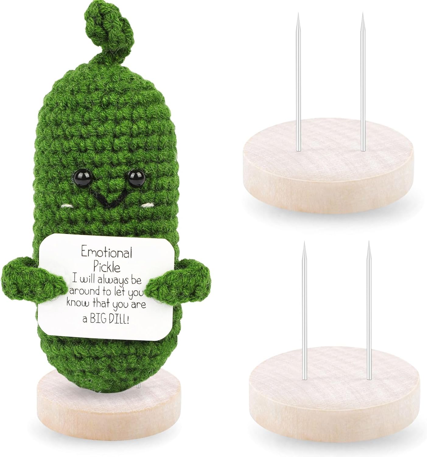 Amazon.com: 2PCS Doll Wooden Base Dual Needle & Emotional Encouragement ...