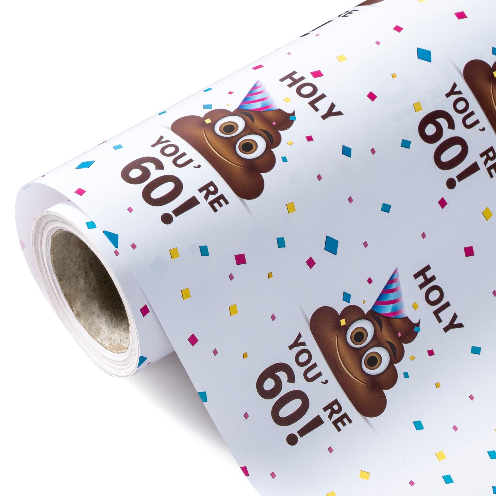 Snapklik.com : WRAPAHOLIC Funny 60th Birthday Wrapping Paper - Mini ...