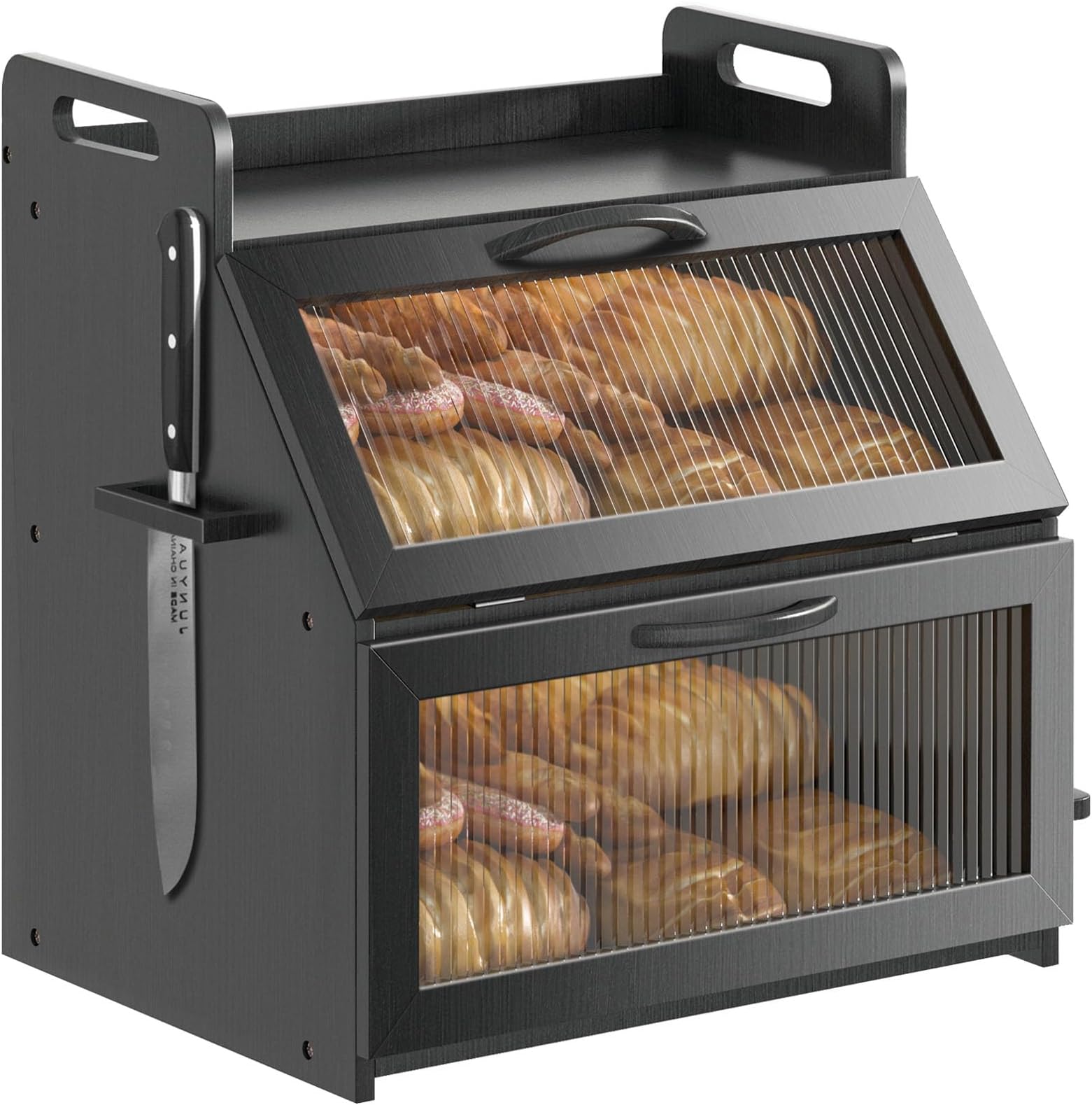 Amazon.com: DORPU Extra Large Bread Box, Double Layer Bread Box for ...