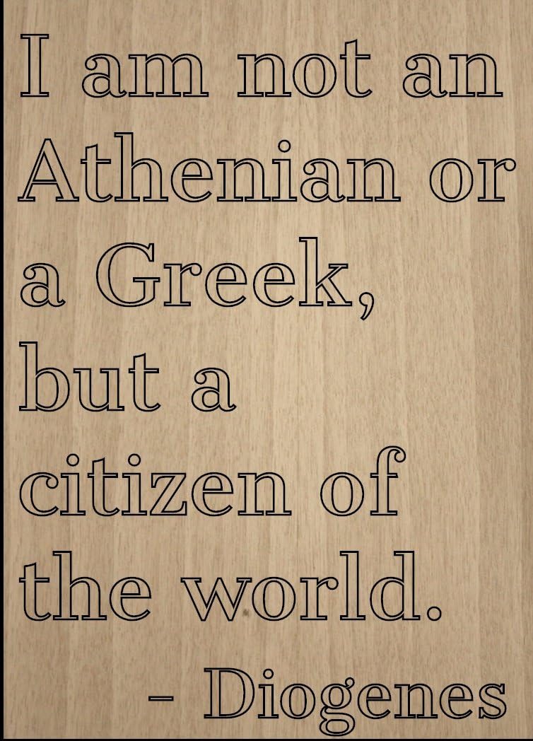 Amazon.com: Mundus Souvenirs I am not an Athenian or a Greek, but a ...