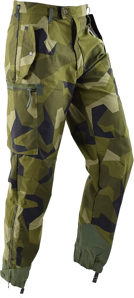 Amazon.com: Original Swedish Army M90 Pants Splinter Camouflage Field ...