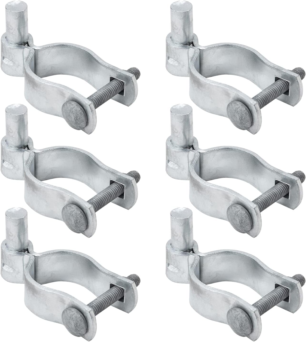 Amazon.com: Galvanized Chain Link Fence Gate Post Hinge - Nut/Bolt ...