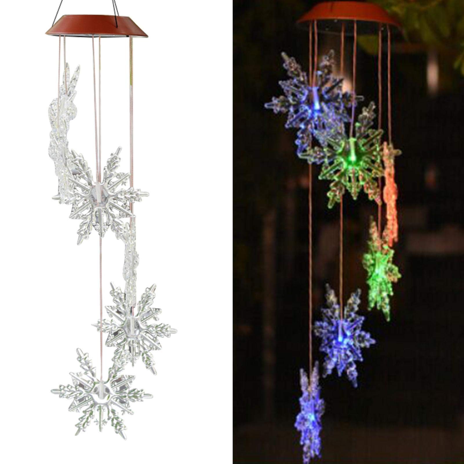 Amazon.com : Missbee Color-Changing LED Solar Mobile Wind Chime LED ...