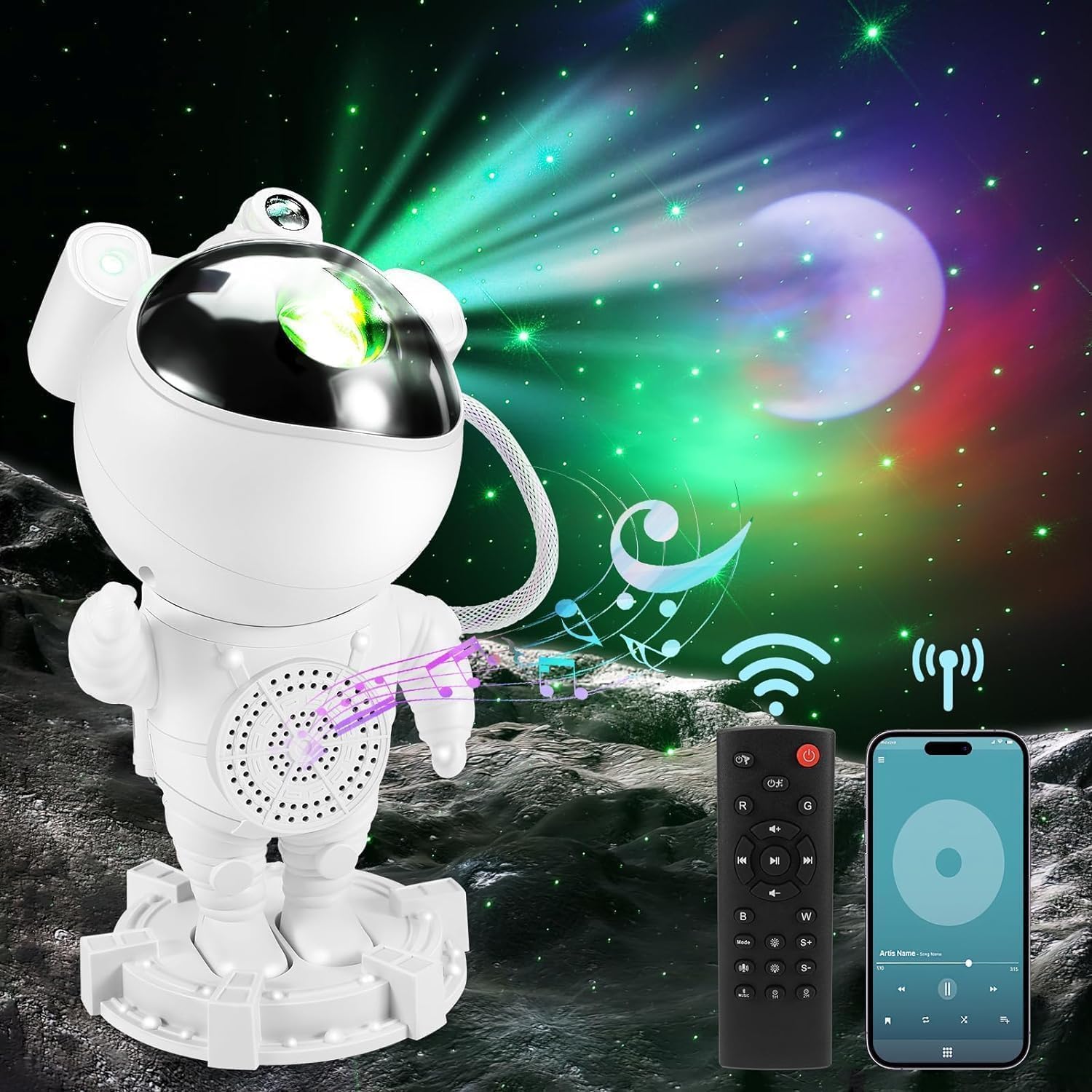 Cienxuan Astronaut Projector Star Night Light for Bedroom with ...