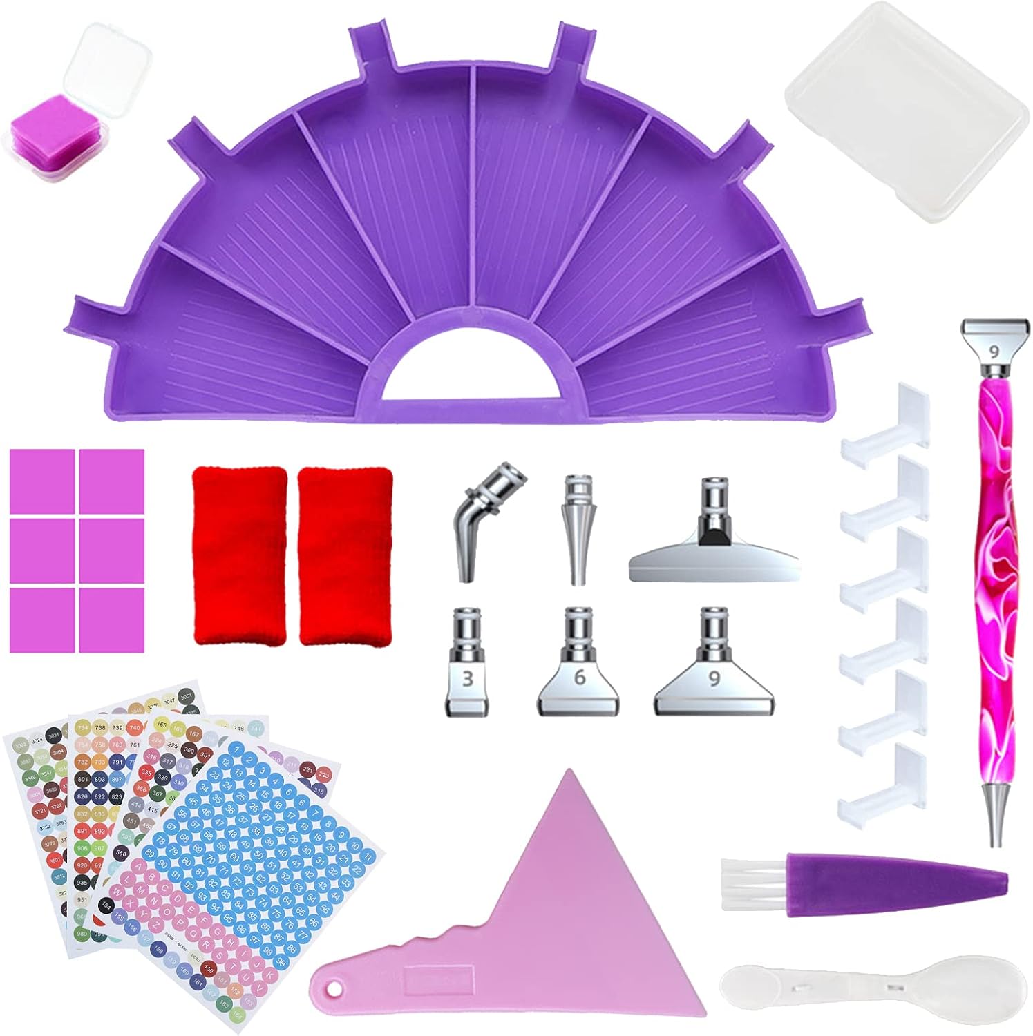 Amazon.com: 10 Pcs Diamond Painting Accessories Tray Organizer, Diamond ...