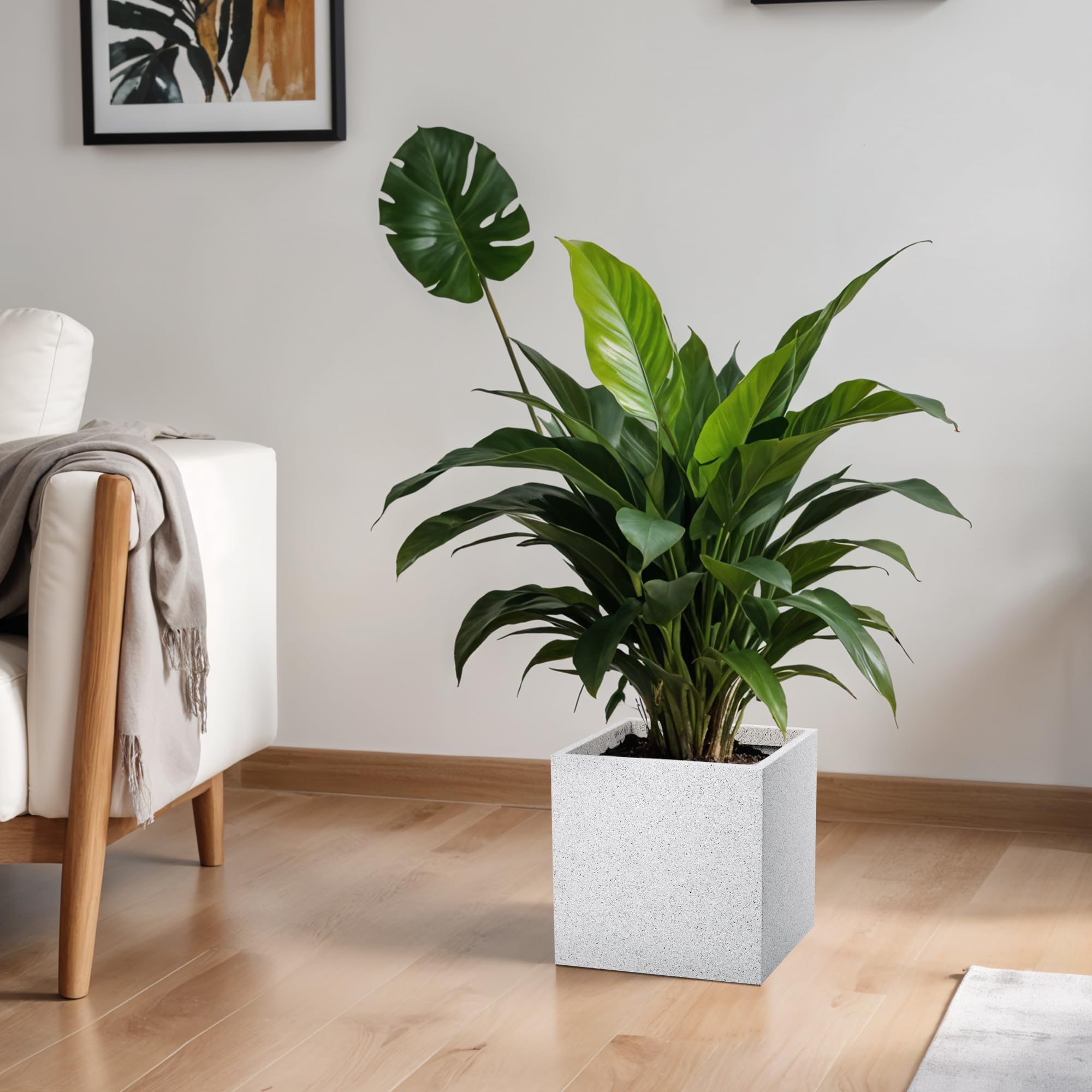 YUCCABE ITALIA FOXB Cubo 12 INCH Cube Pots for Plants Highly Durable ...