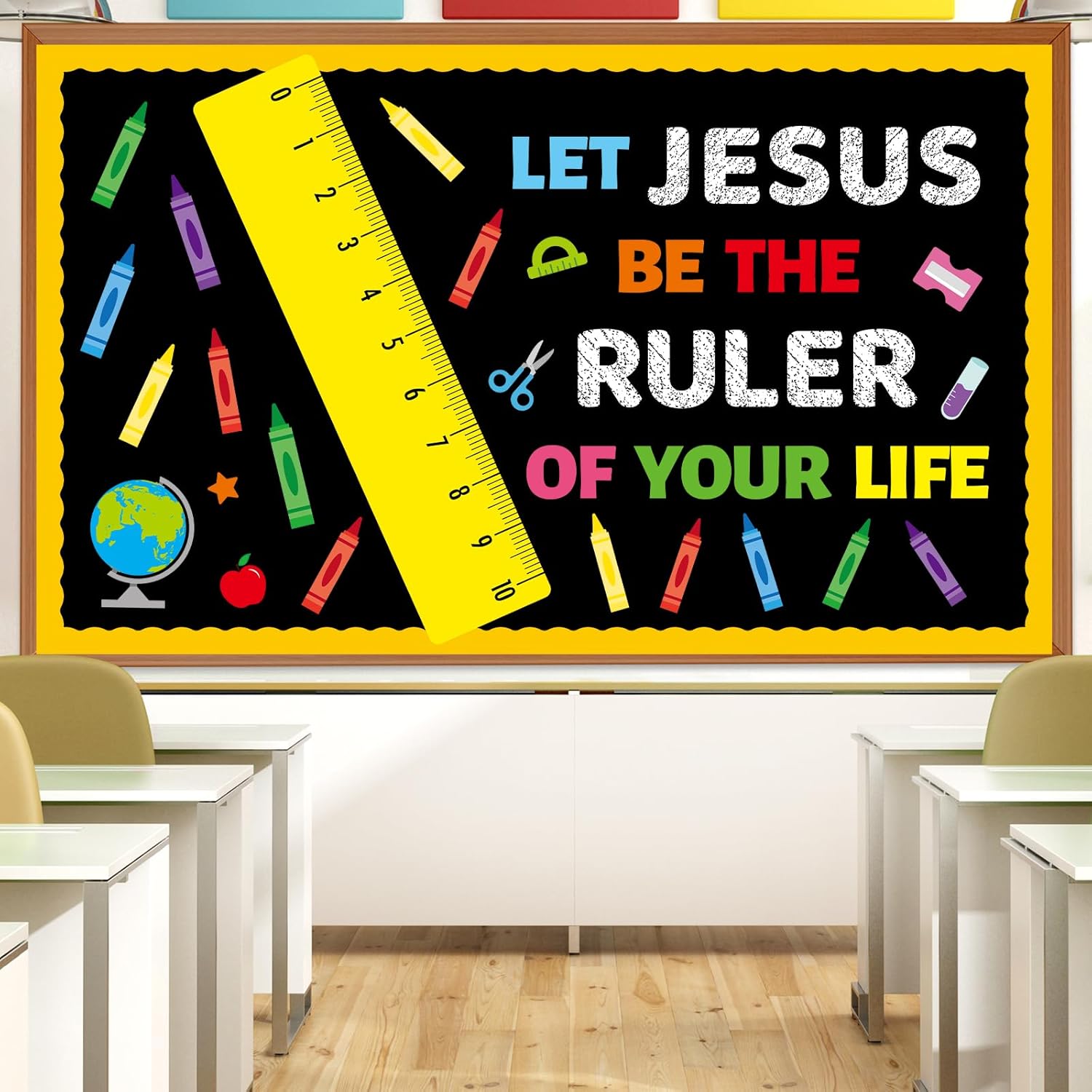 Amazon.com: Christian Jesus Bulletin Board Set Religious Classroom ...