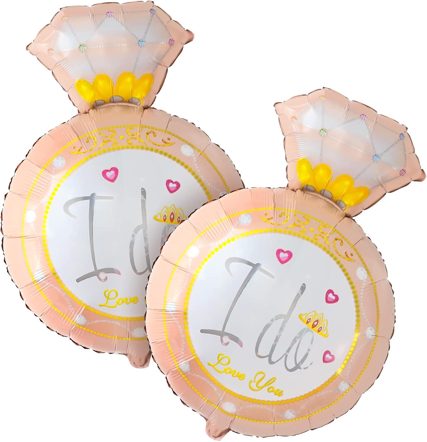 Amazon.com: KatchOn, I Do Diamond Ring Balloons - 2 Pieces, 33 Inch ...