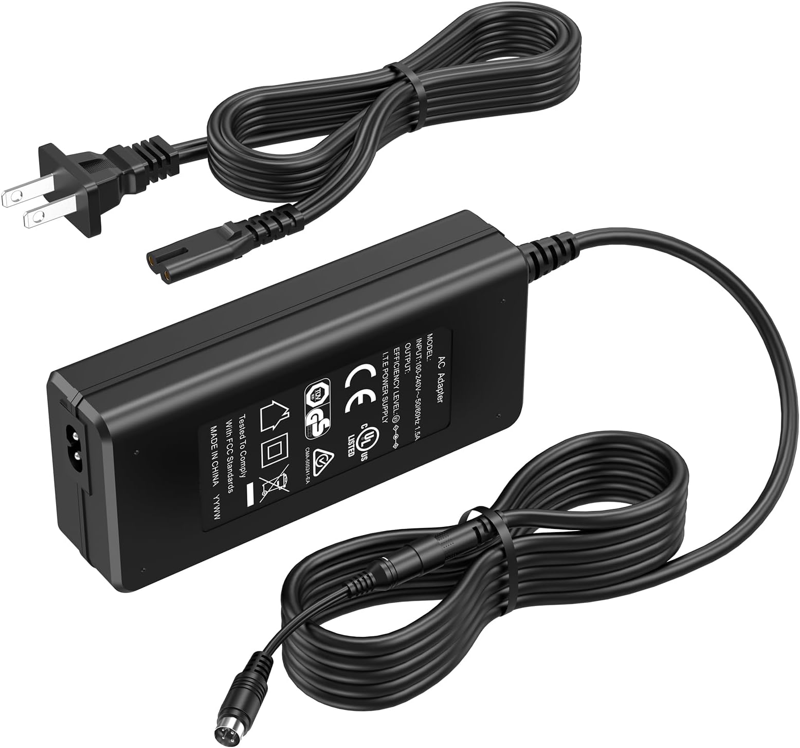 Amazon.com: HIENADTOR 4-Pin 12V 4A AC DC Adapter Charger for CWT KPL ...