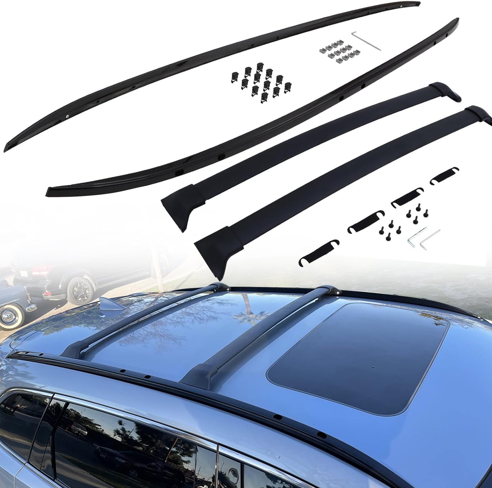 Amazon.com: Mazda CX-9 2016-2017 New OEM Roof Rack Cross Bars 0000-8L ...