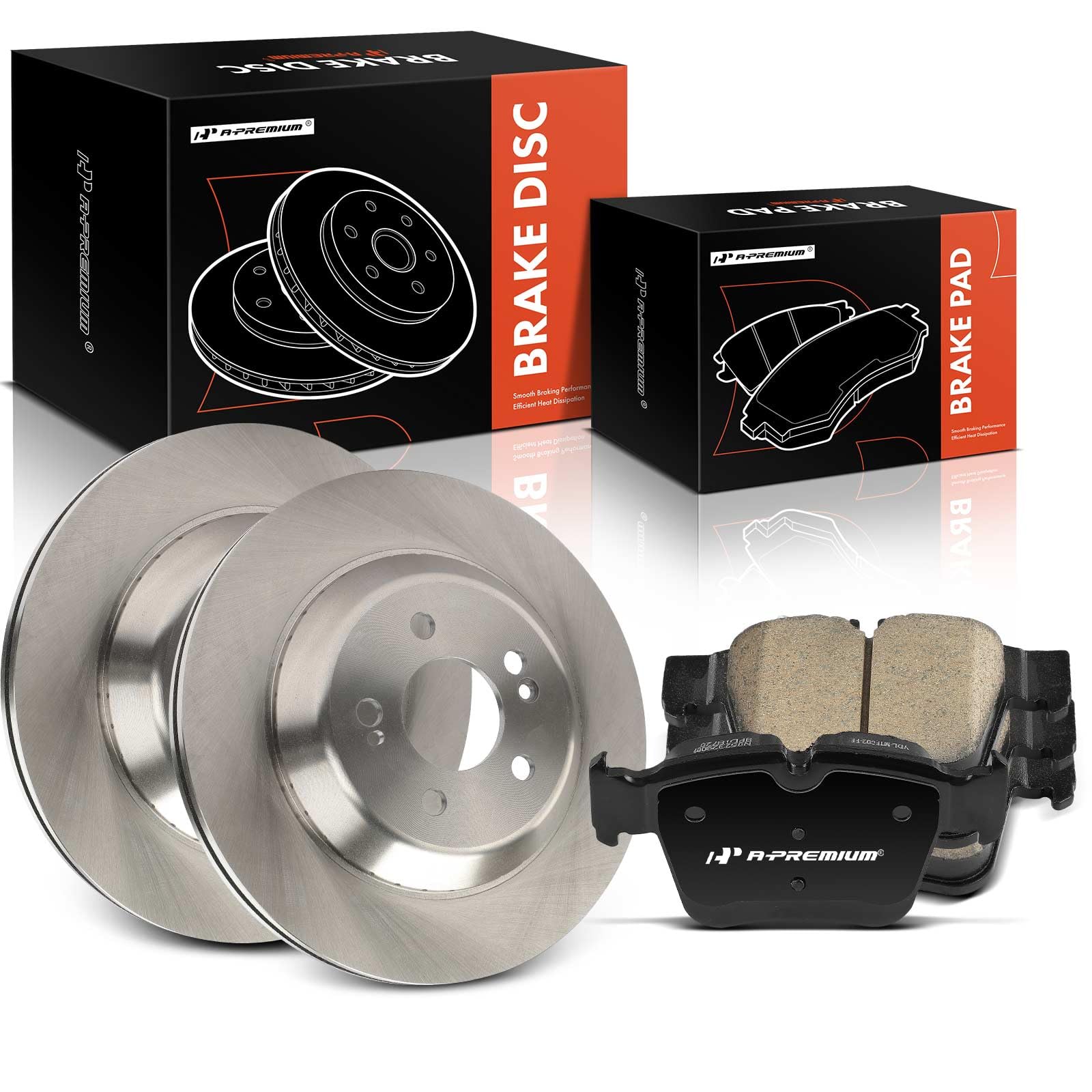 A-Premium 12.59 inch (320mm) Rear Vented Disc Brake Rotors + Ceramic ...