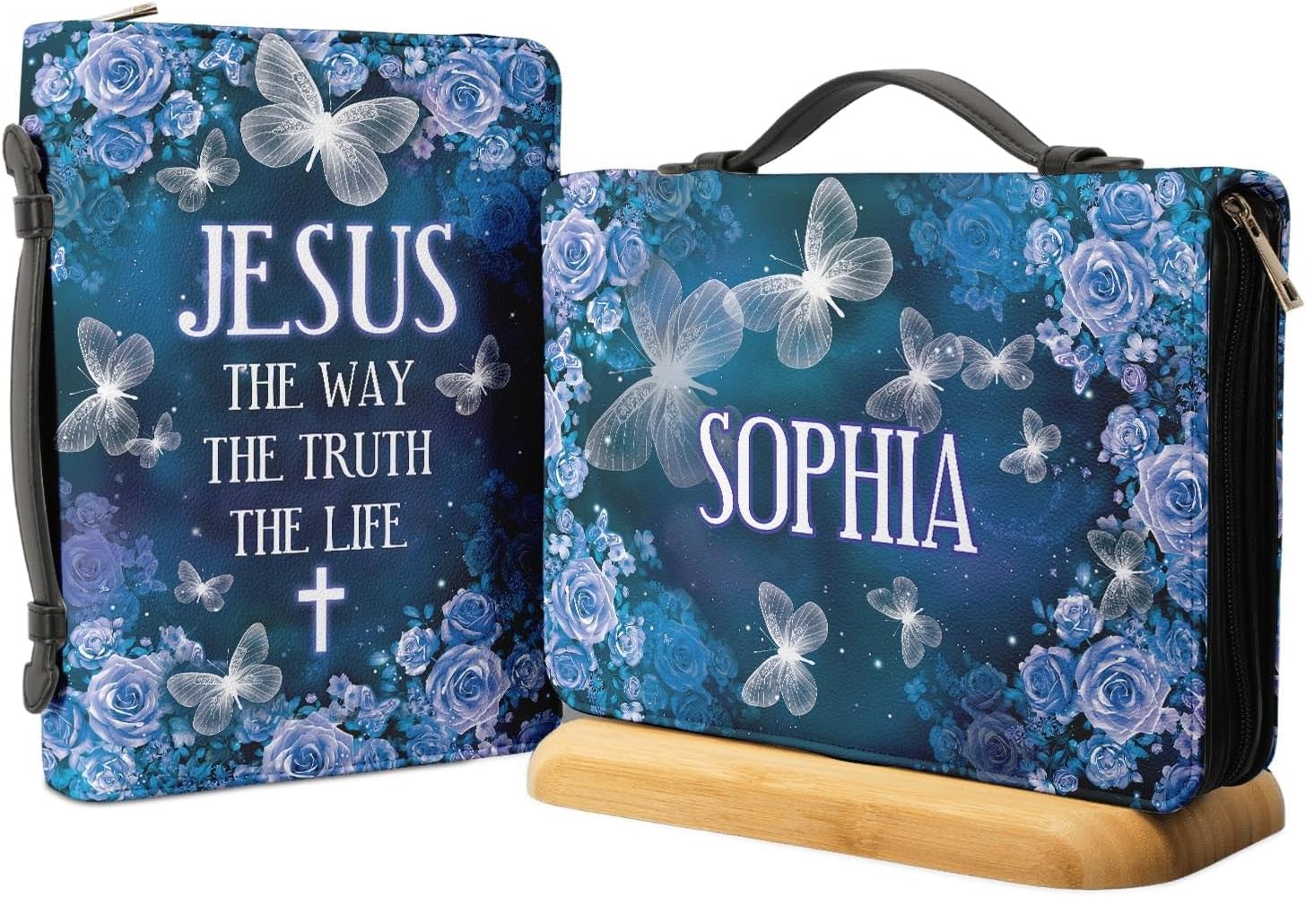 Amazon.com: GodlyBible Personalized Leather Bible Cover, Christian ...