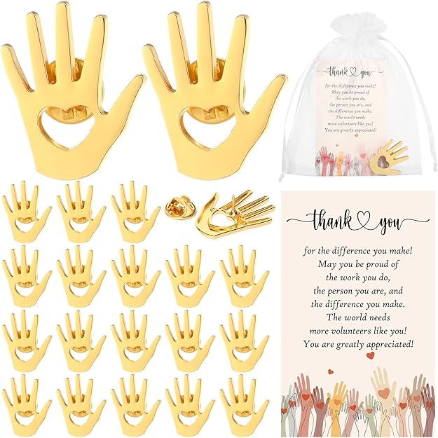 Amazon.com: Foilswirl 25 Sets Volunteer Appreciation Gifts Gold Palm ...