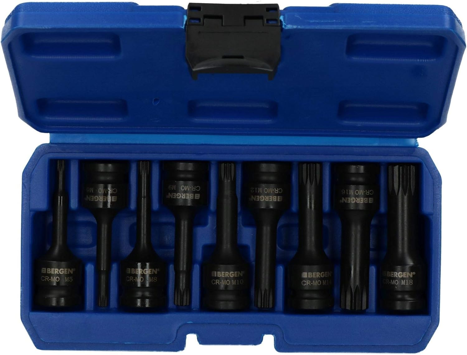 9pc Impacted Male Deep Spline Triple Square Socket Set 1 2 Drive M5 9pc-impacted-male-deep-spline-triple-square-socket-set-1-2-drive-m5