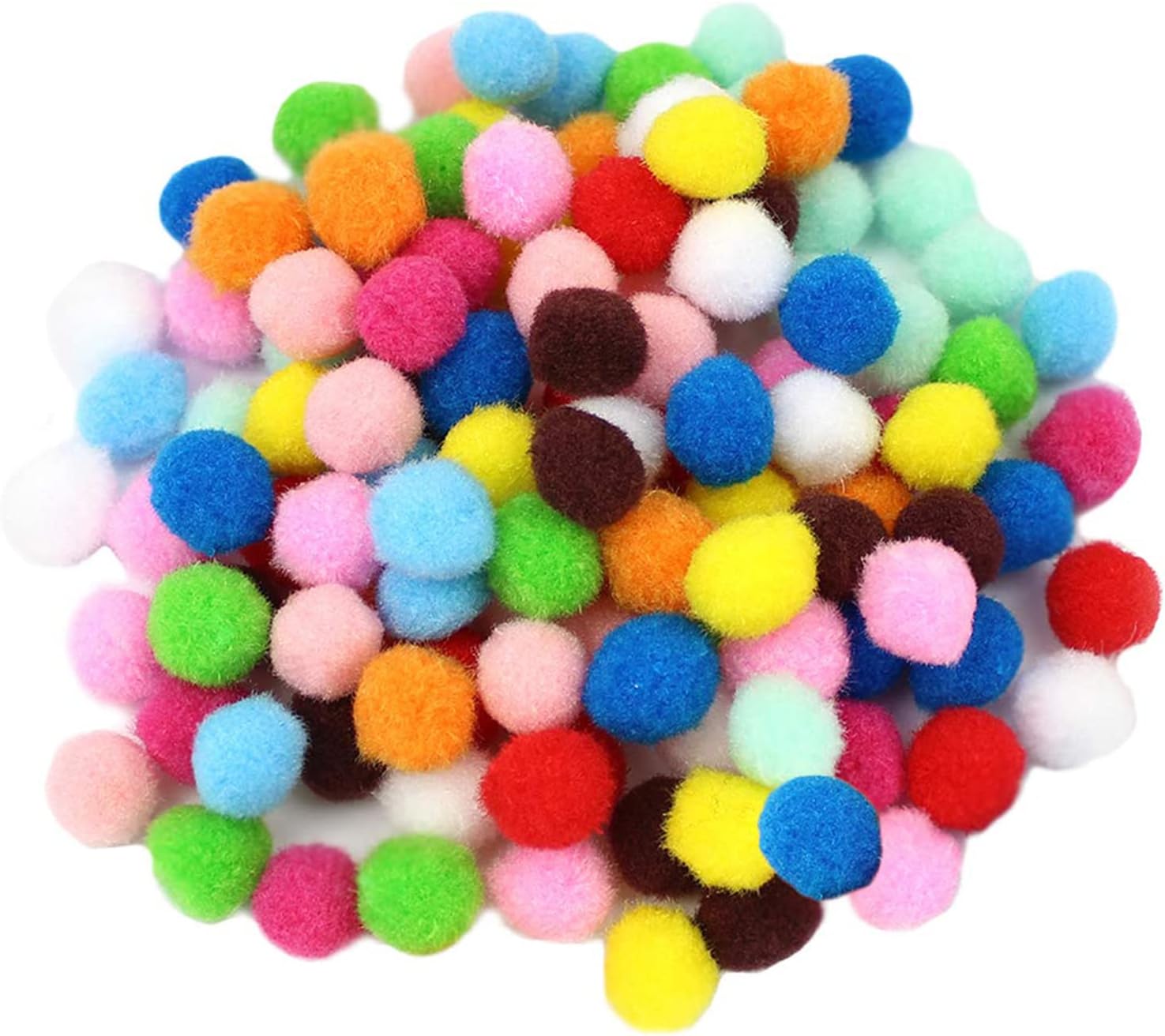 TKTTBD Craft Pom, 2000pcs Poms Fluffy Pom Poms Balls Multicolor Pompoms ...