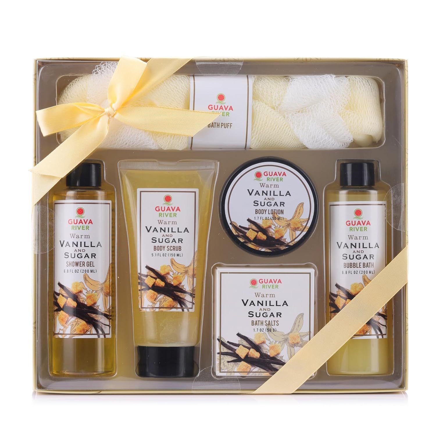 Amazon.com : Guava River Vanilla Sugar Bath and Body Gift Set for Women ...