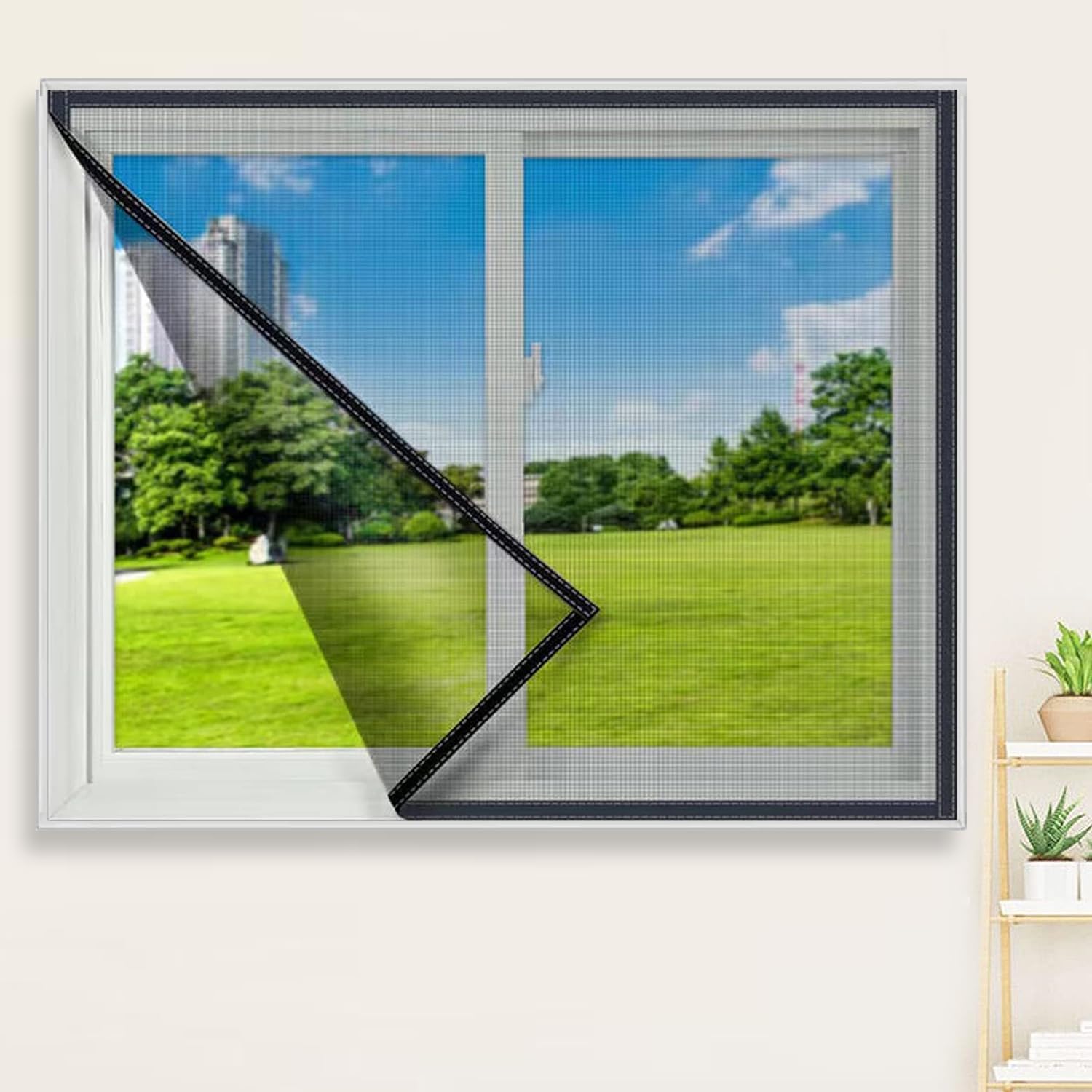 Aryan Utsav Fully Pre-Stitched Fiberglass Mosquito Net for All Windows ...