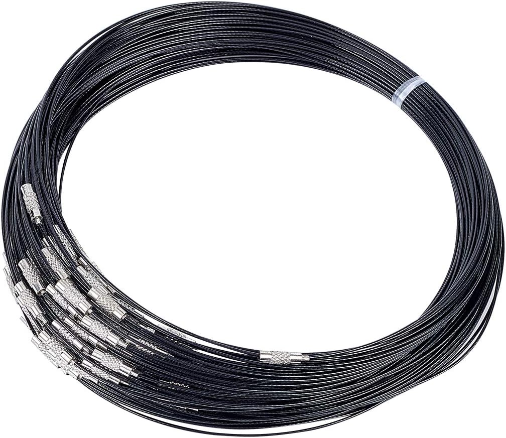 Amazon.com: arricraft 100 Strands 17.5" Steel Wire Necklace Cord ...