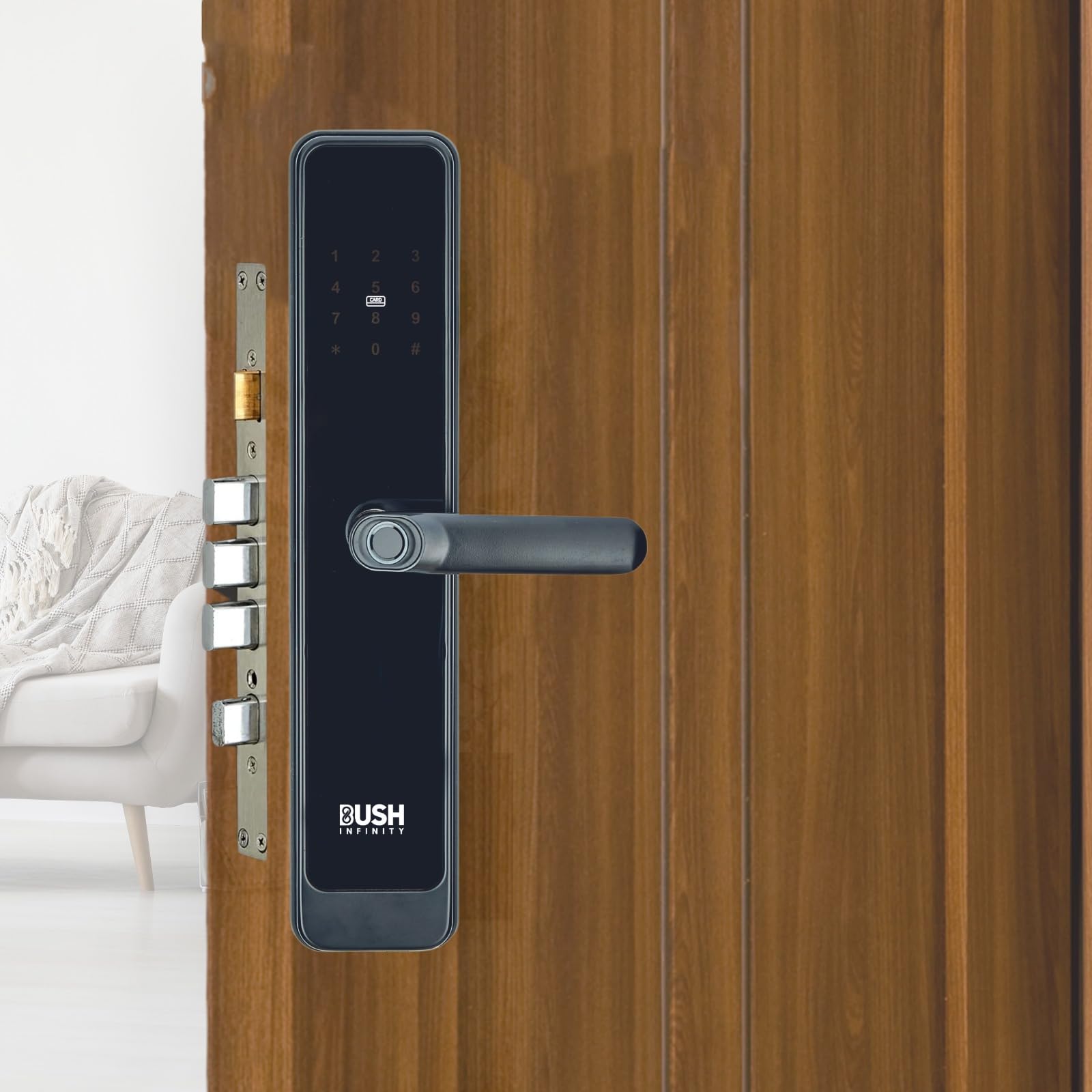 Bush Infinity Fingerprint Door Lock for Main Door | Keyless Entry ...