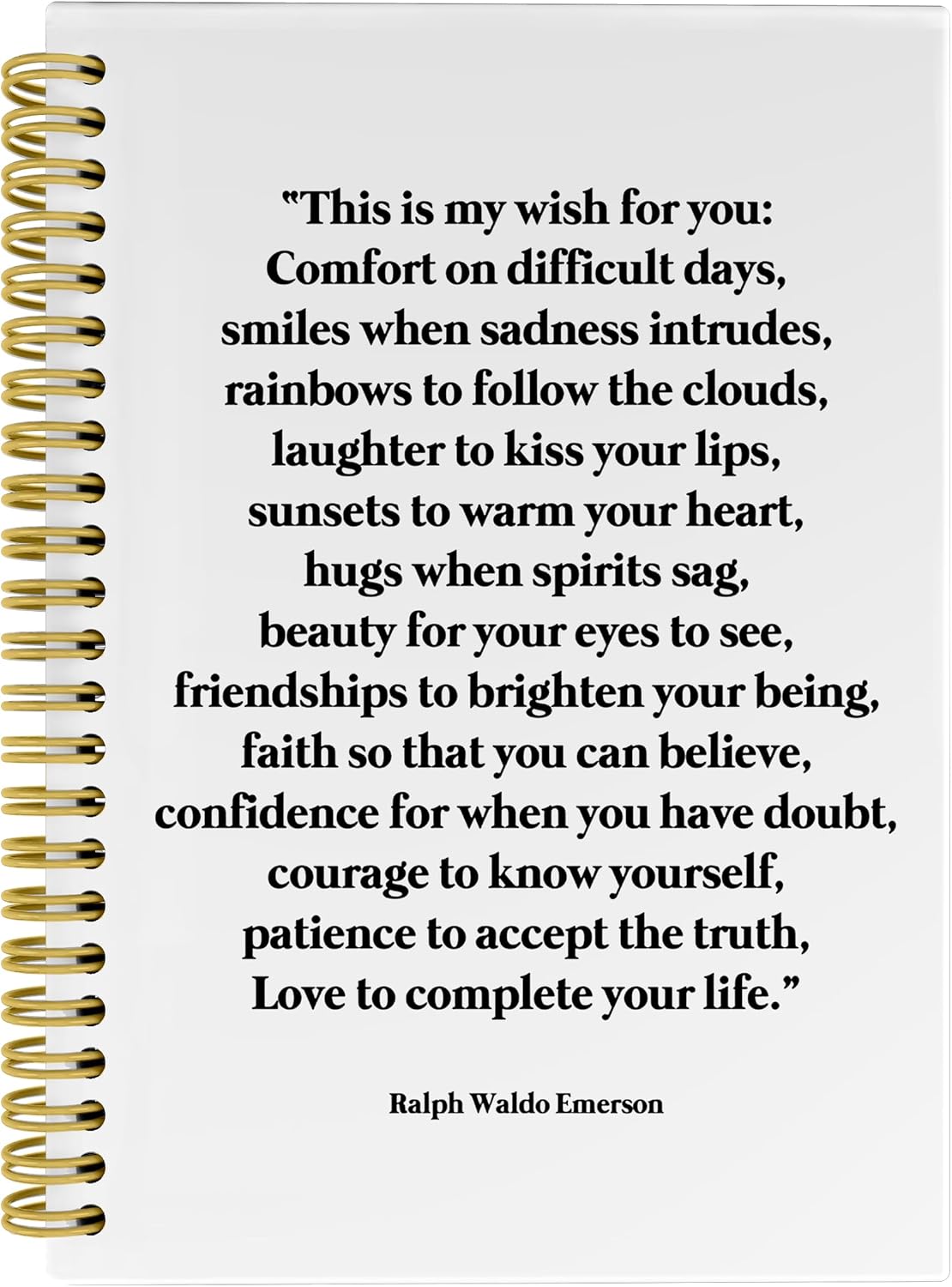 Amazon.com : Knibeo Inspirational Quotes Notebook Journal - Ralph Waldo ...