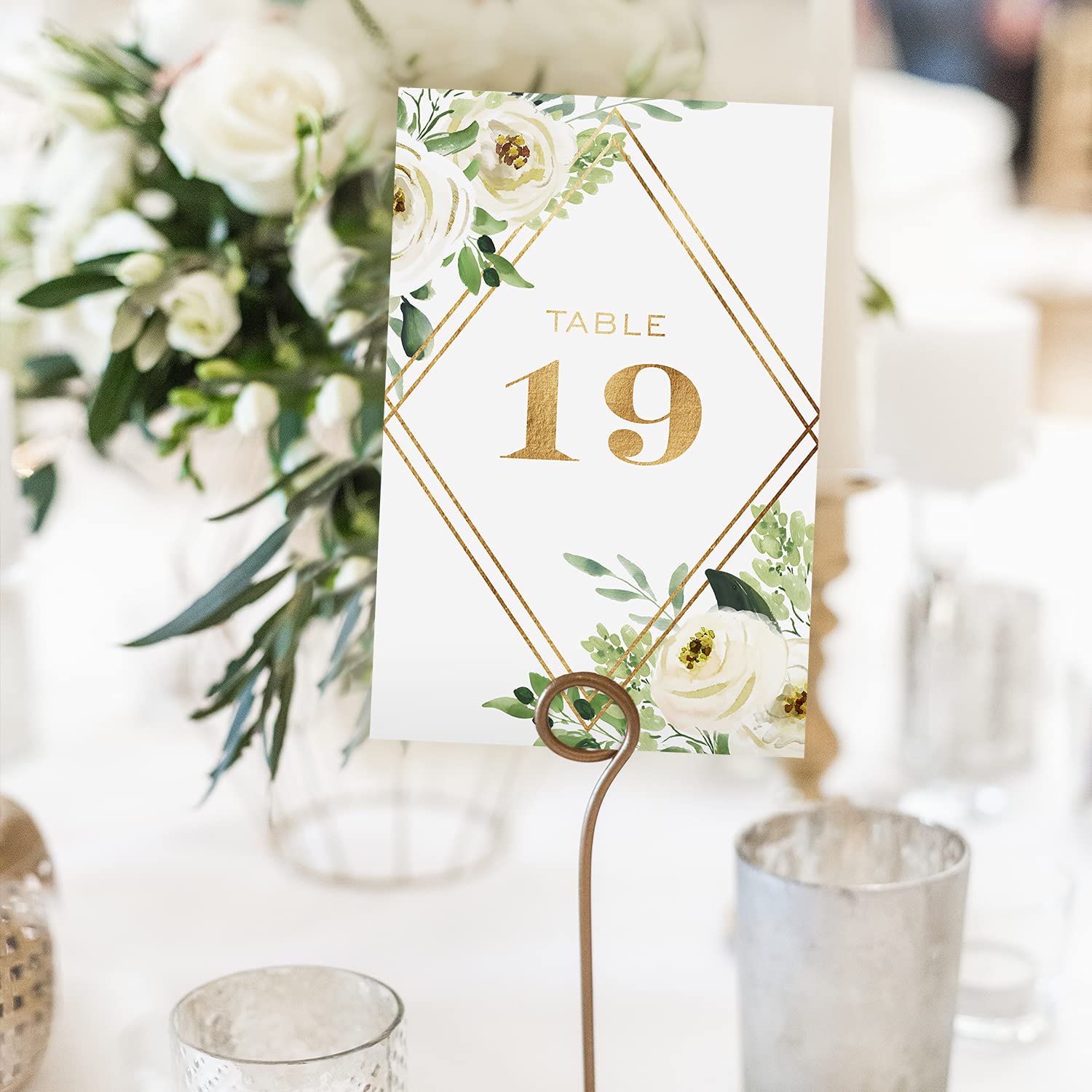 Wedding Table Number Cards