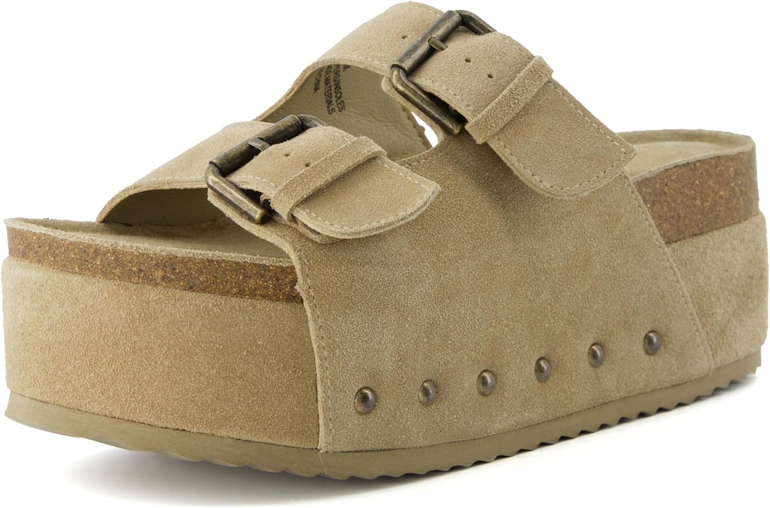 Amazon.com | CUSHIONAIRE Women's Guru Genuine Leather footbed platform ...