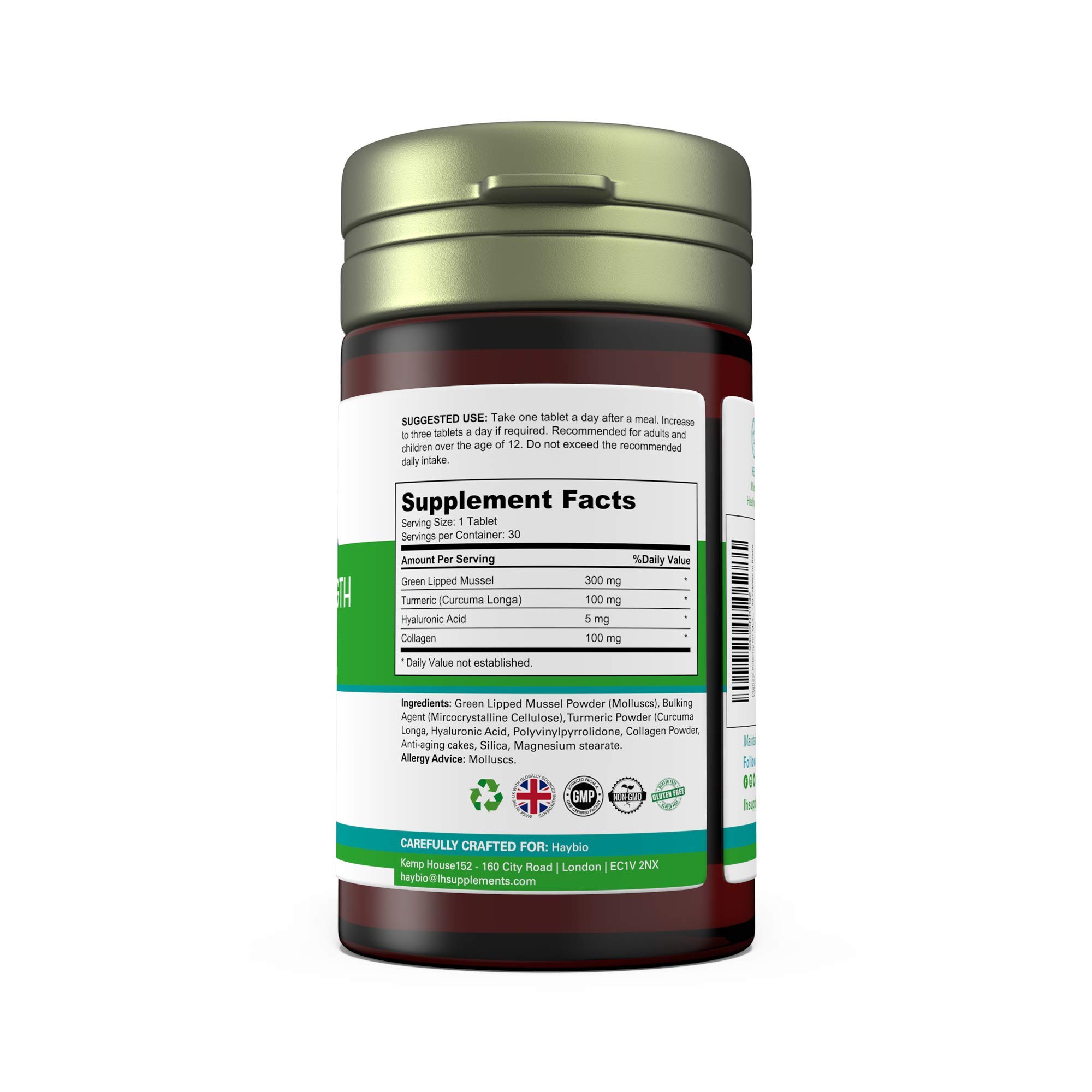 (2 Pack | 60 Tablets) Muscle & Joint Pain Relief Supplement - Green ...