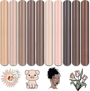 Tintnut Skin Tone Heat Transfer Vinyl - 10 Sheets12 x10 Cream HTV ...