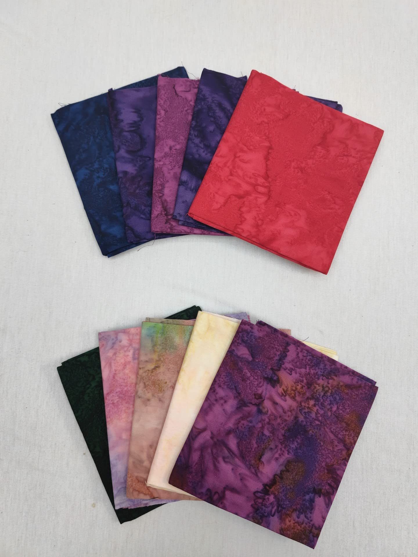 Bali Batik 100% Cotton Fabric Indonesian 10pcs 50cm x 50cm Hand Dyed ...