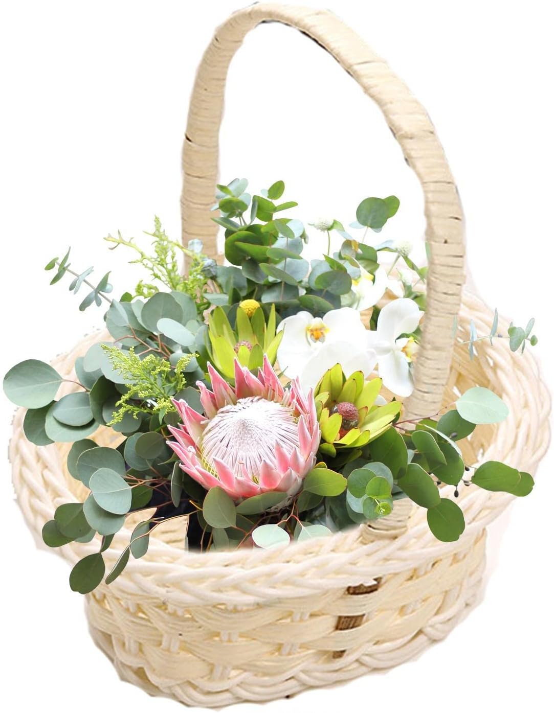 Amazon.com: PAREKS Woven Flower Basket | Rustic Weaving Storage Basket ...