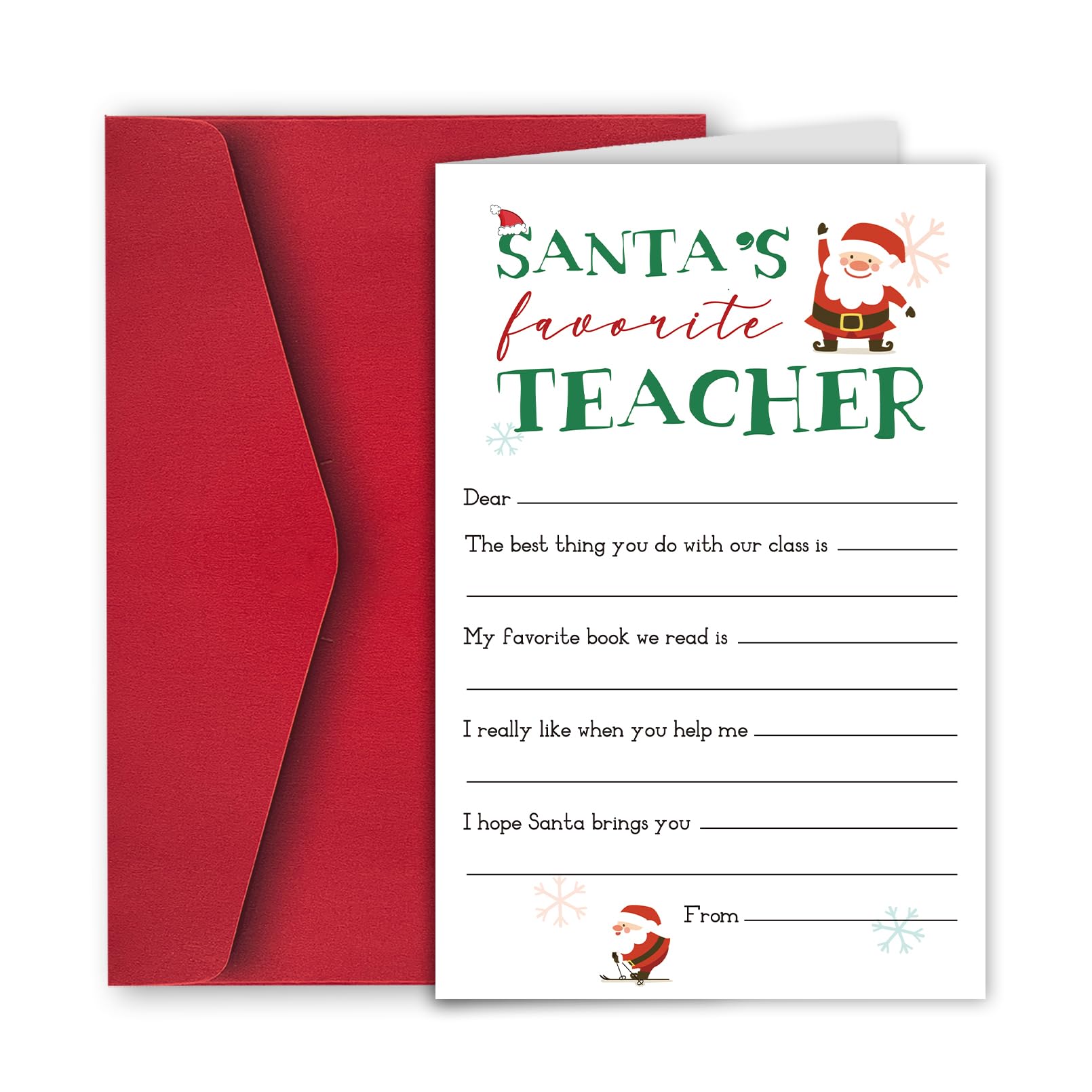 Amazon.com : Ulbeelol Teacher Christmas Card, Funny Christmas Card for ...