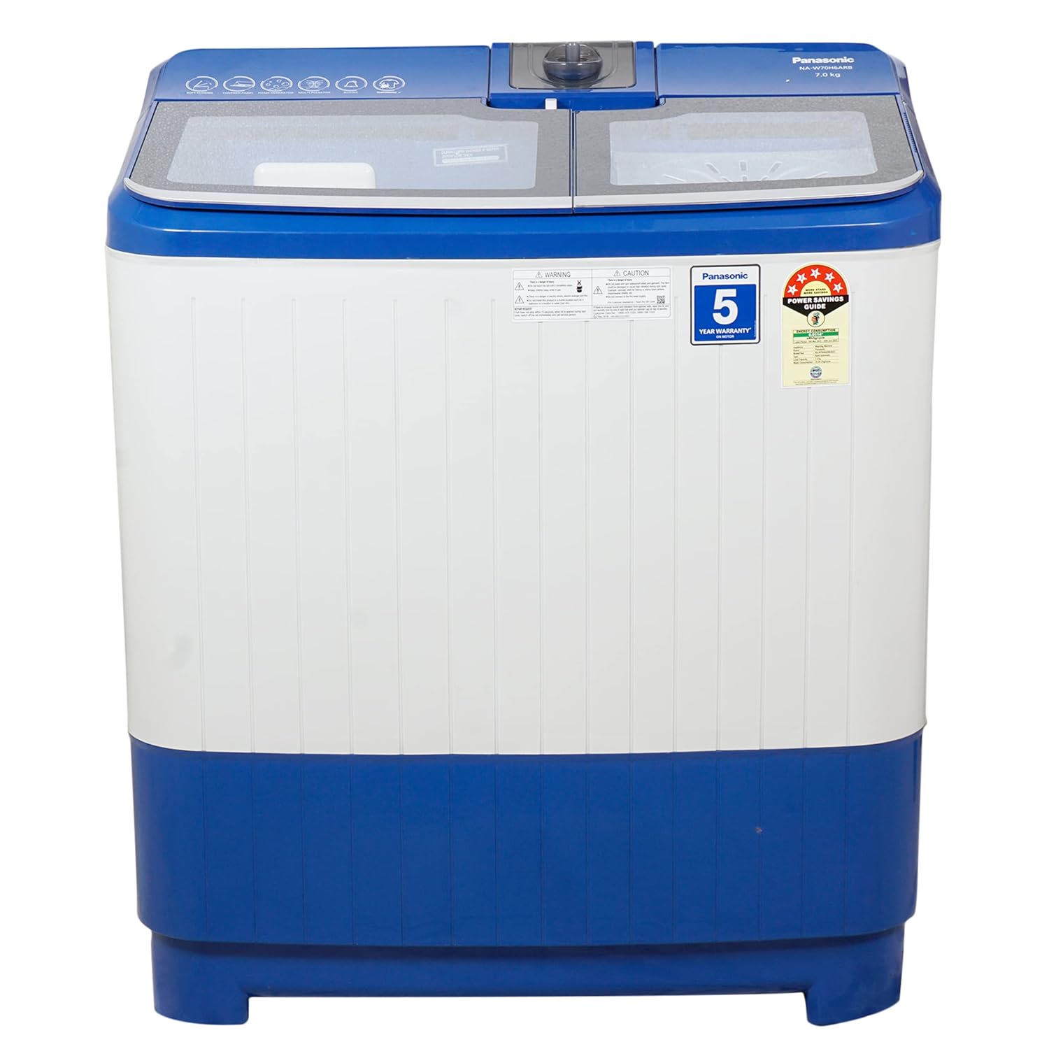 Panasonic 7 Kg Semi-Automatic Top Loading Washing Machine (NA-W70H6ARB ...