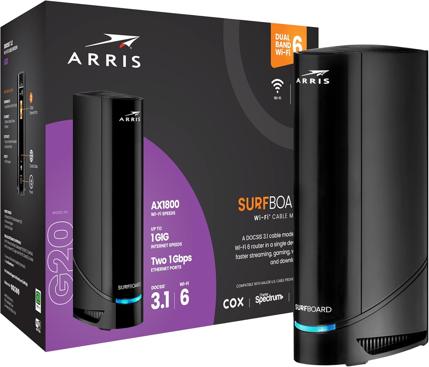 Amazon.com: ARRIS (G20) - Cable Modem Router Combo - Fast DOCSIS 3.1 ...