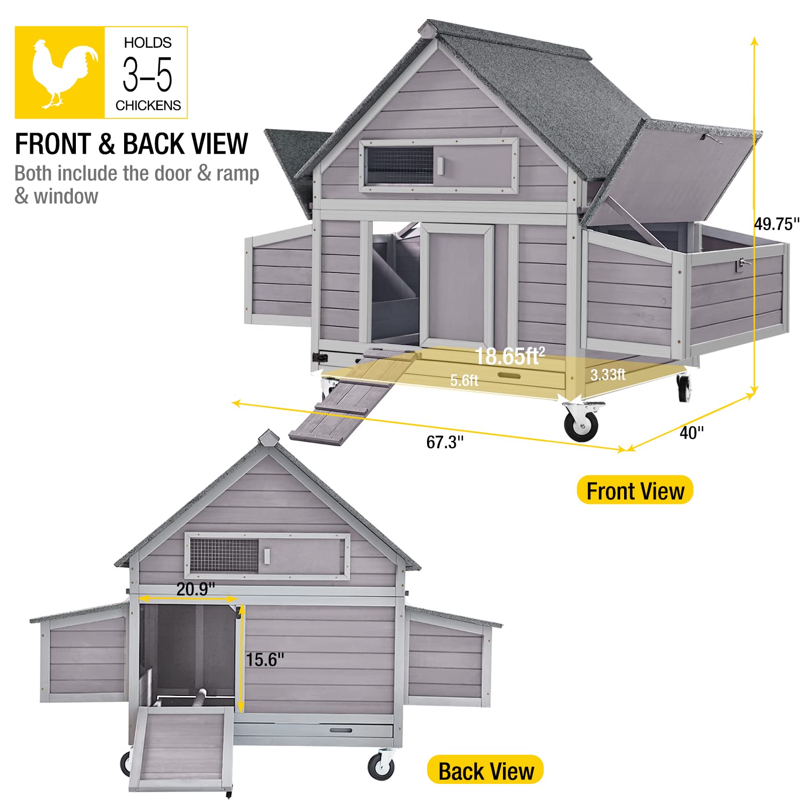 Chicken House Plans With Wheels Amazon.com: Aivituvin Chicken Coop