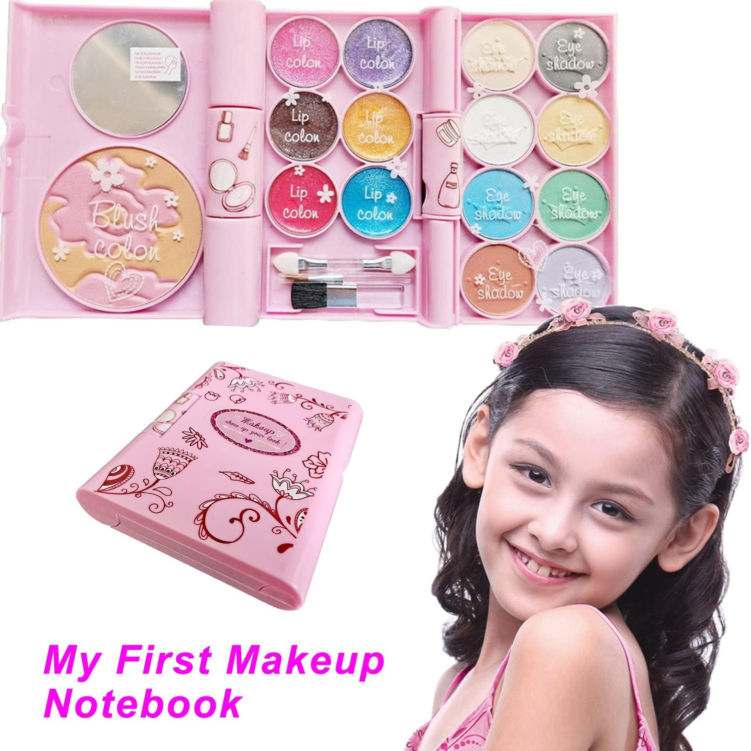 Amazon.com: Real Makeup Kit for Girls - Safe & Non Toxic Toddler Makeup ...