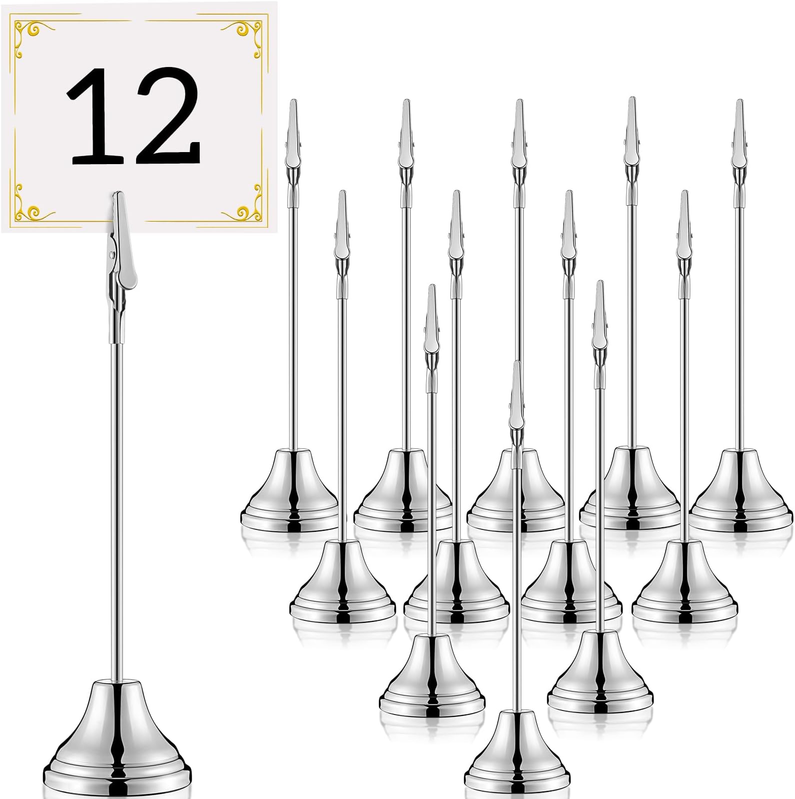 Amazon.com: Skyygemm 12 Pcs Table Number Holders 8 Inch Place Card ...
