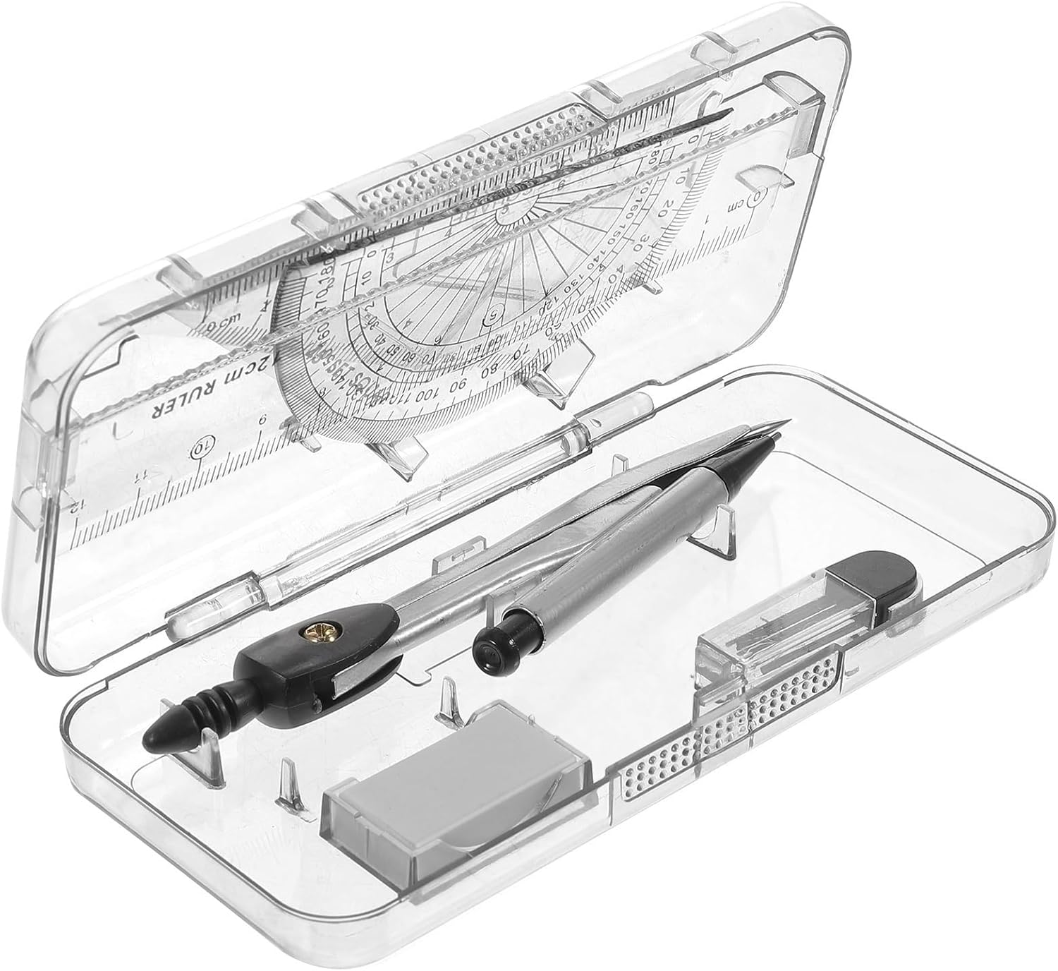 Amazon.com: LIMKOO Bow Compass Geometry Set with Eraser, Ruler Set ...